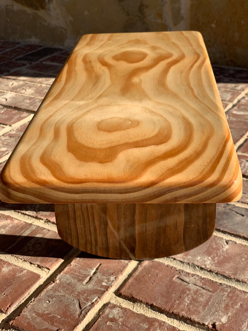 Natural Pi Meditation Bench With Kona Stain Legs - Etsy