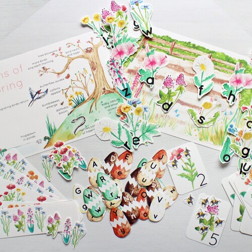 Garden Playdough Mat Printable Spring Plants Activity | Etsy