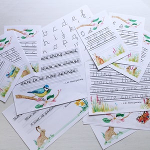 Spring Pre Cursive Handwriting Bundle | Charlotte Mason Style Hand ...