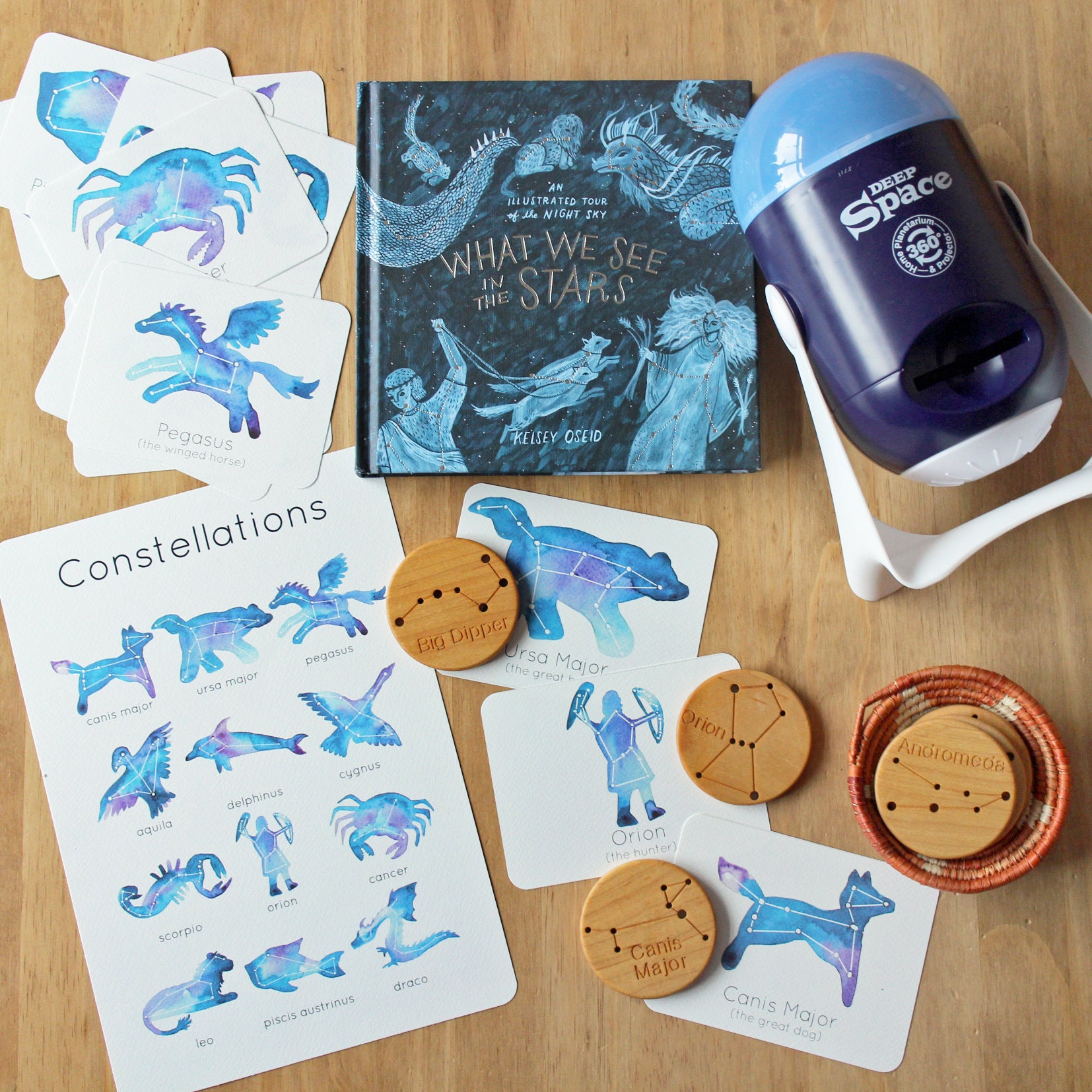 Constellation Watercolour Flashcards Printable Digital | Etsy