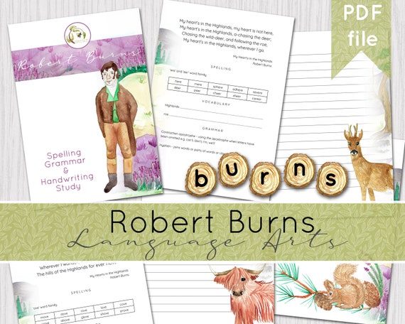 Robert Burns Poetry Language Arts Curriculum Homeschool - Etsy