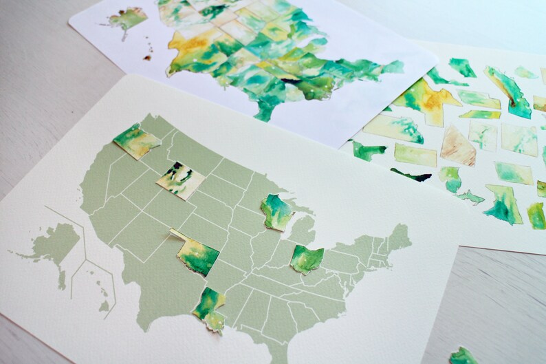 US Mapping Activity Build the United States Activity | Etsy