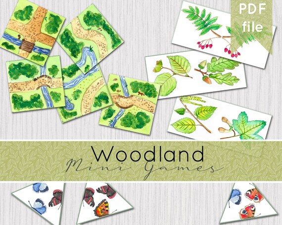 Woodland Mini Games 3 Printable Games INSTANT DOWNLOAD | Etsy