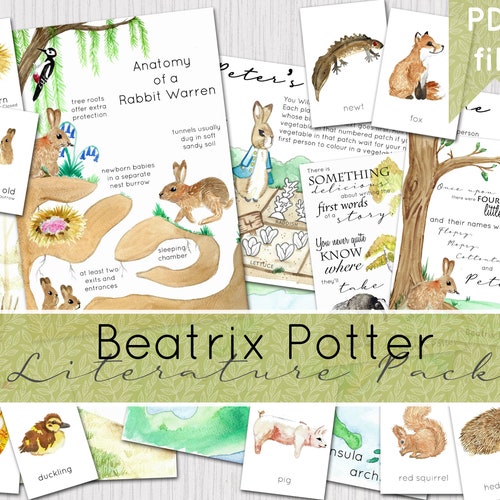 Beatrix Potter Literature Study Pack Beatrix Potter Quotes - Etsy