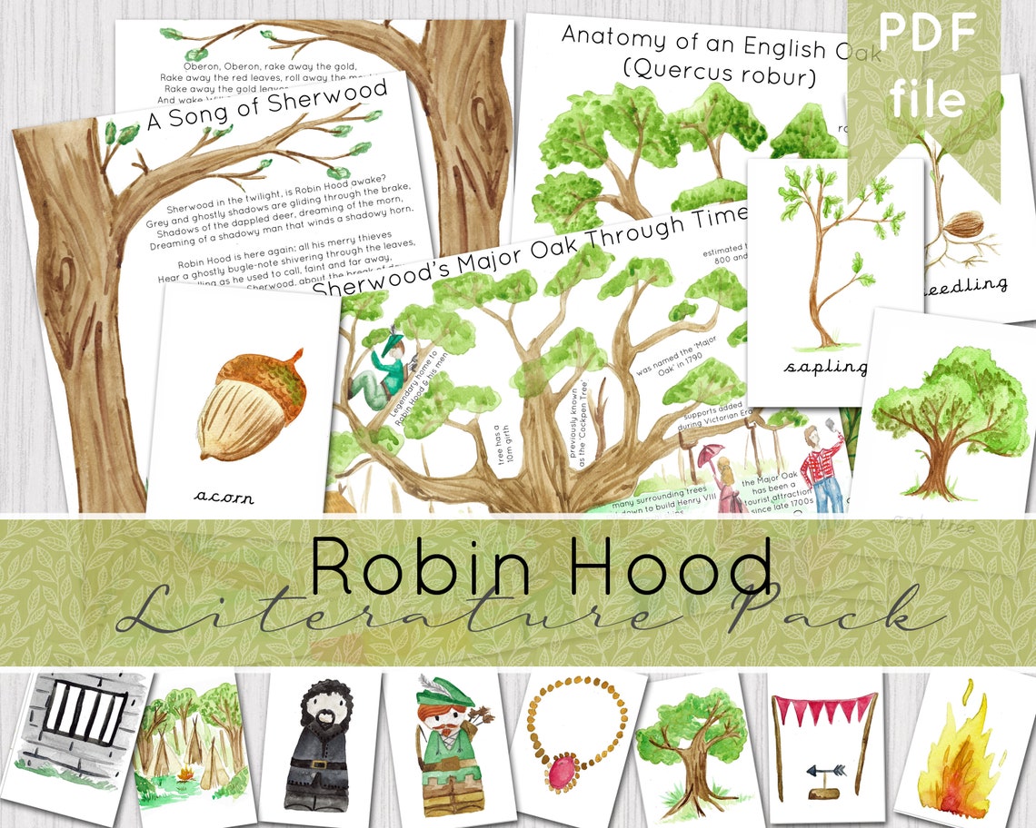 Robin Hood Literature Study Pack Poetry & Legends Study | Etsy Canada
