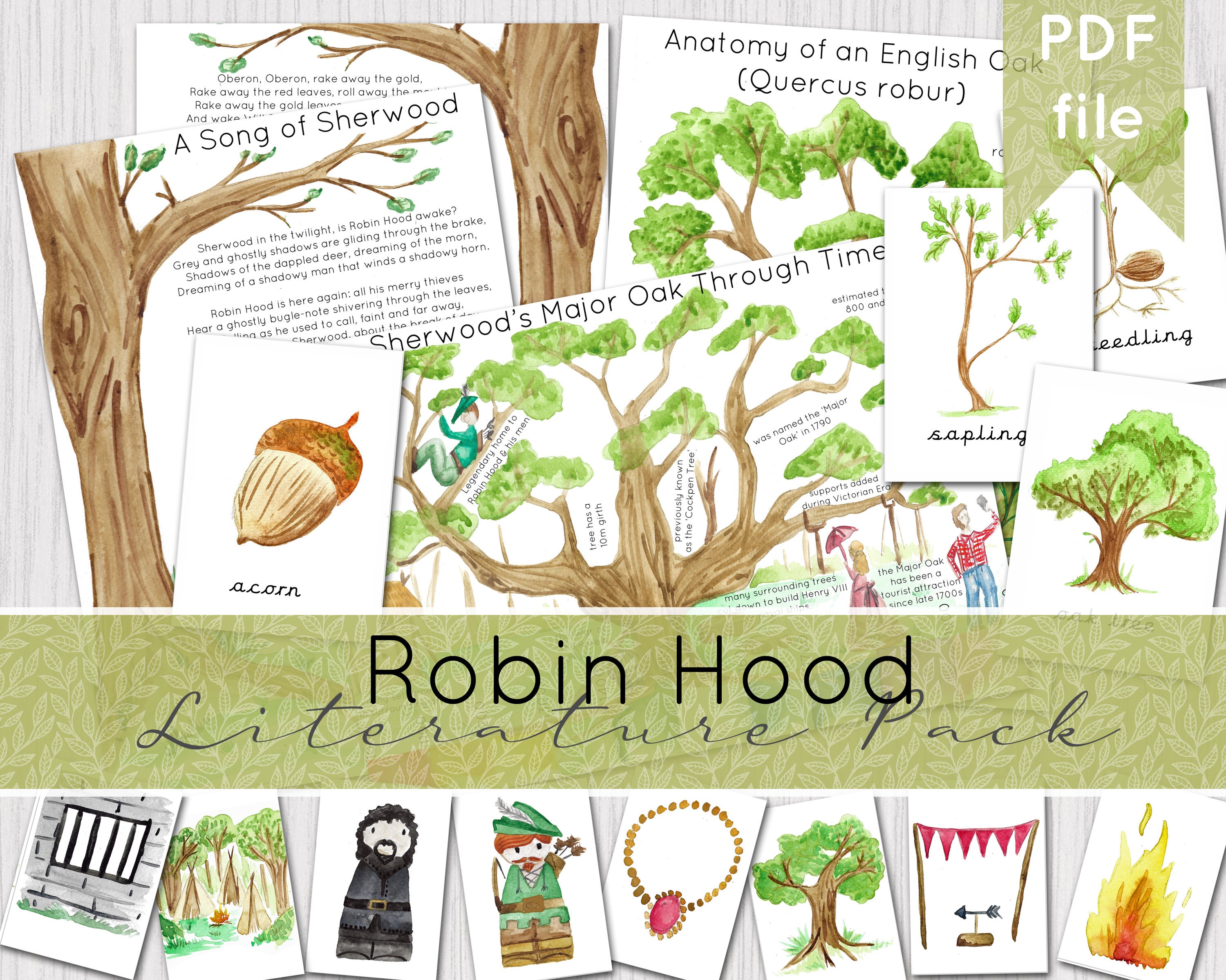 Robin Hood Literature Study Pack Poetry & Legends Study - Etsy Canada