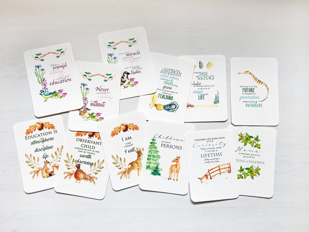 Pack of 12 Charlotte Mason Seasonal Homeschool Quote Prints - Etsy