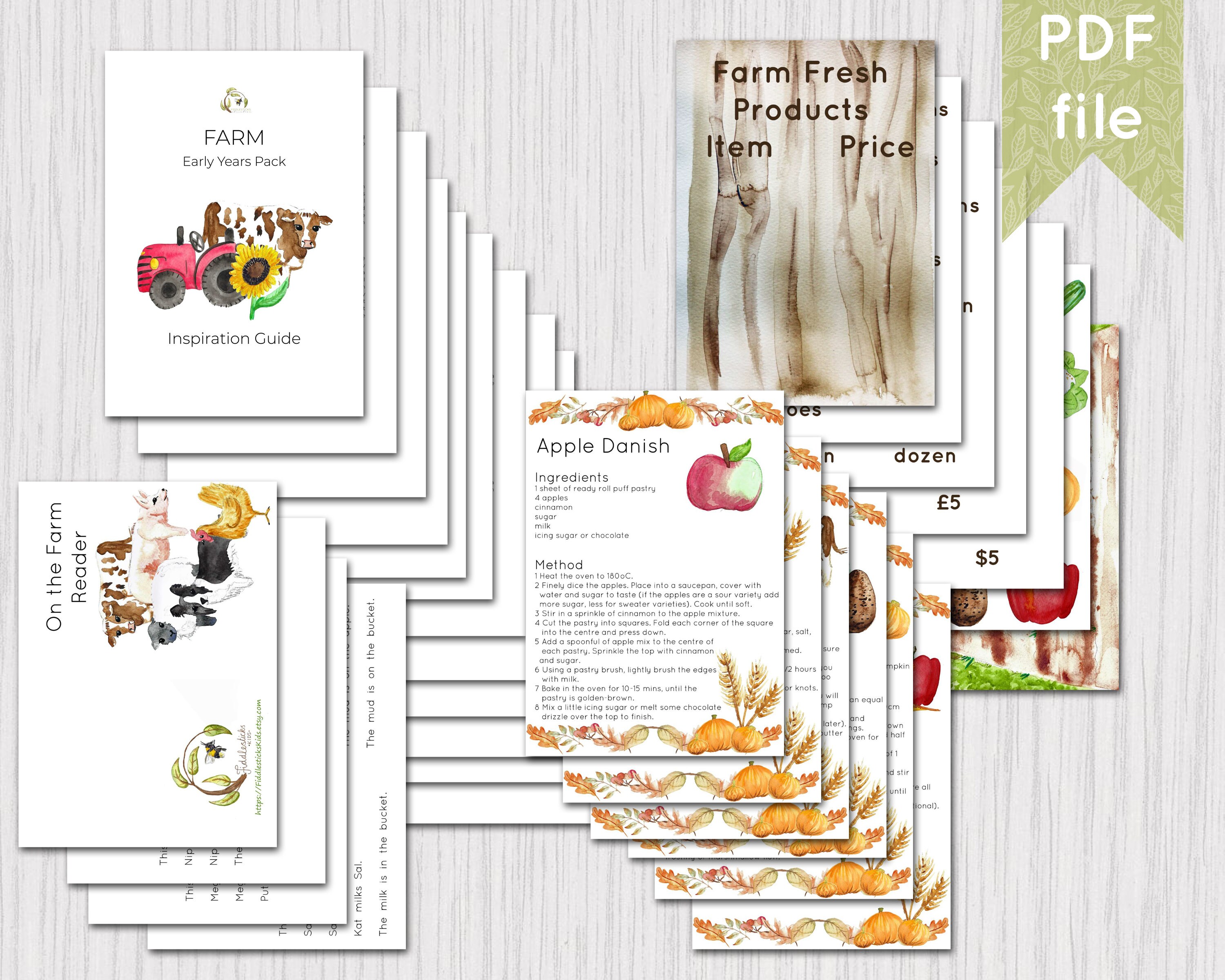 On the Farm Early Years Unit Preschool Activities Bundle - Etsy Canada