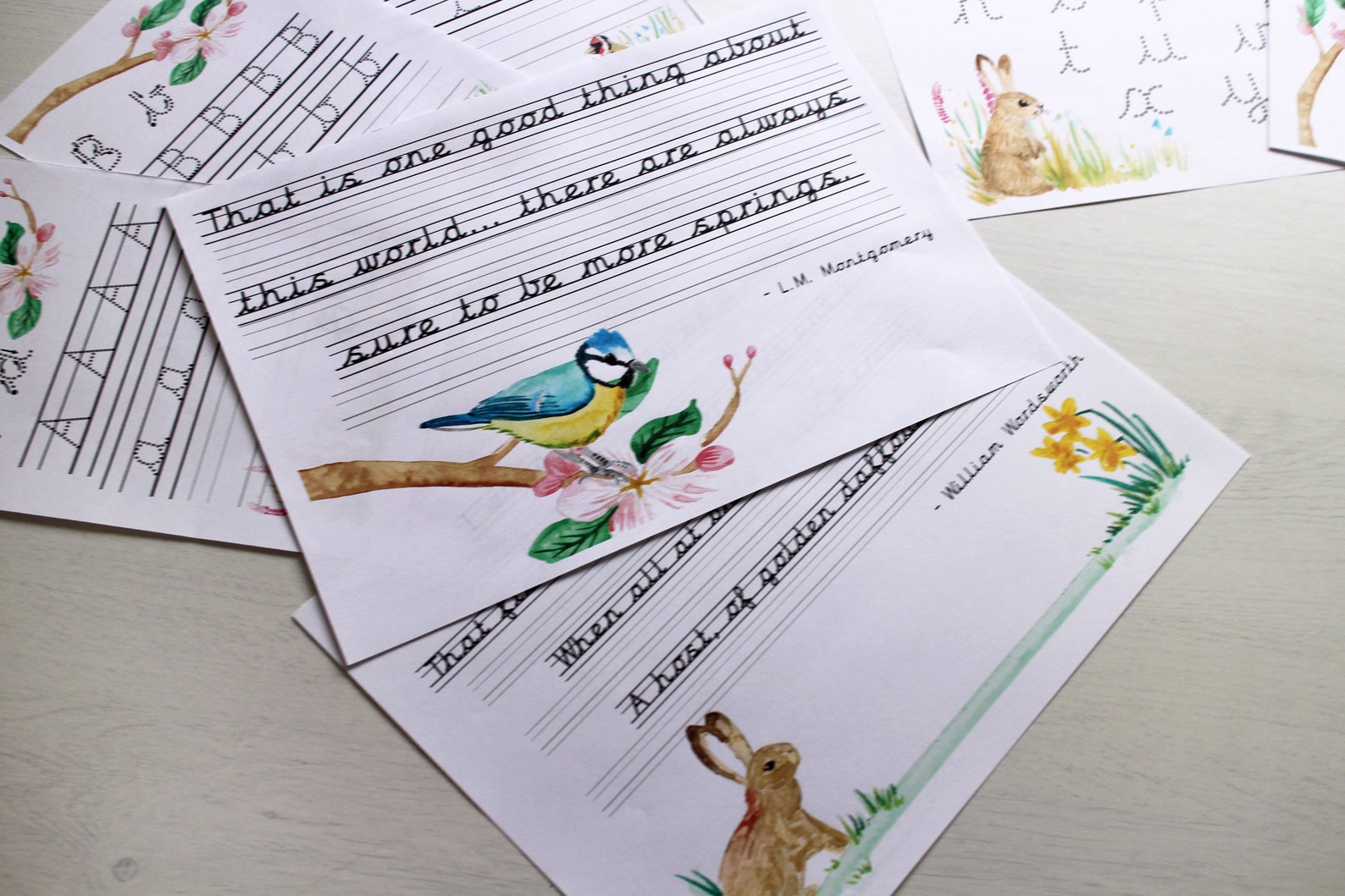 Spring Pre Cursive Handwriting Bundle Charlotte Mason Style - Etsy