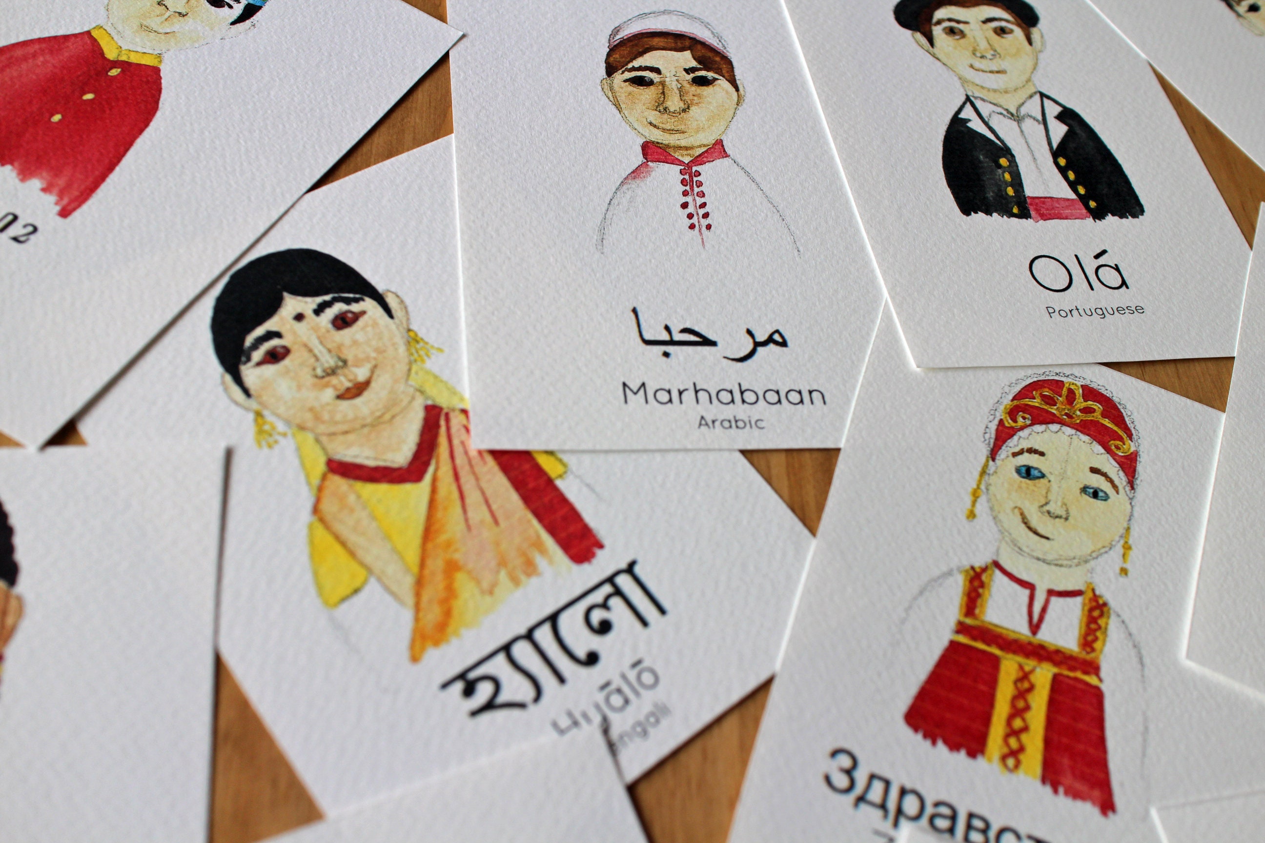 Hello Around the World Flashcards Multicultural Language - Etsy Australia