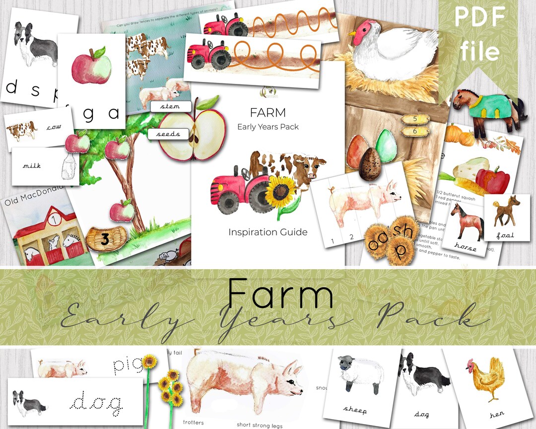 On the Farm - Early Years Unit | Preschool Activities Bundle | INSTANT ...