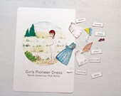 Dress a Pioneer Prairie Girl Printable Activity Poster - Etsy