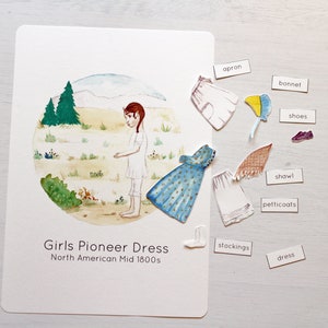 Dress a Pioneer Prairie Girl Printable Activity Poster | Historical ...