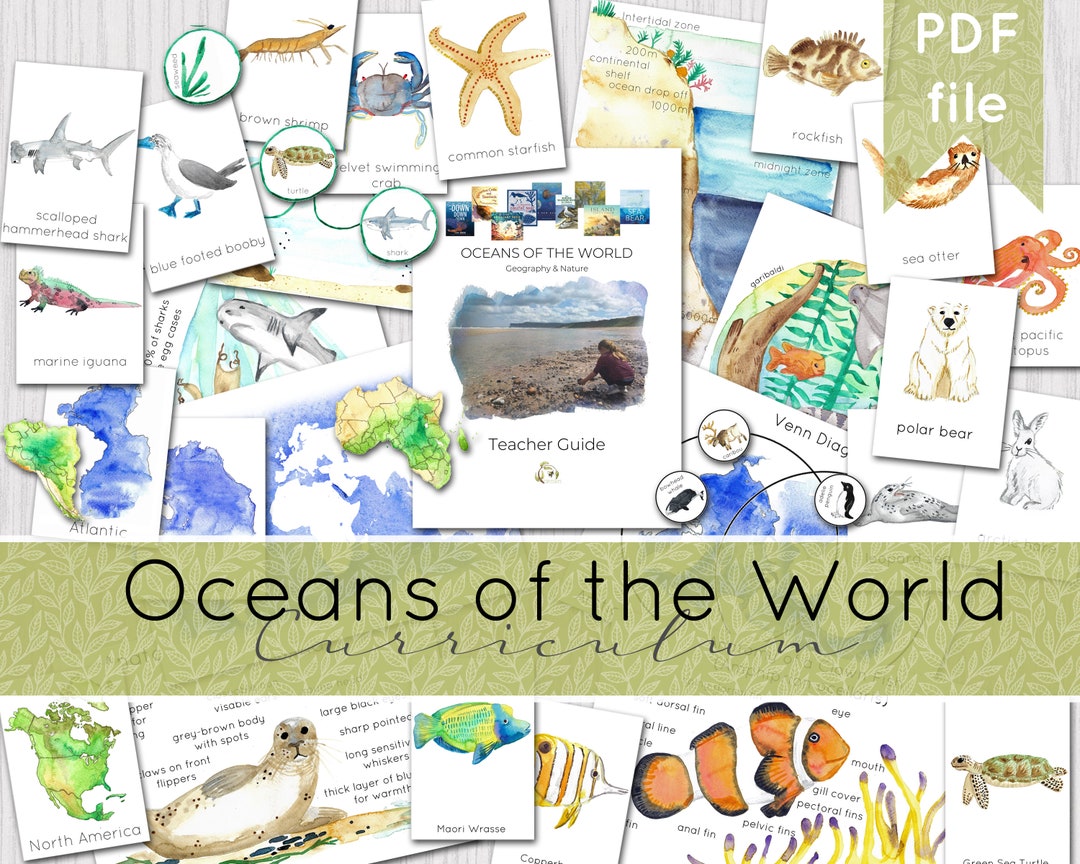 Oceans of the World Geography Curriculum | Parent Guide + Student ...