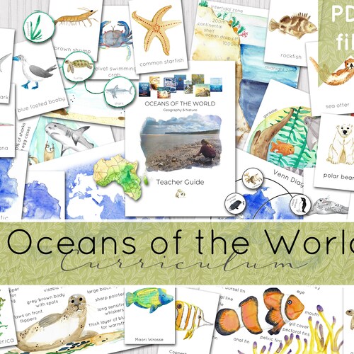Oceans of the World Geography Curriculum Parent Guide - Etsy