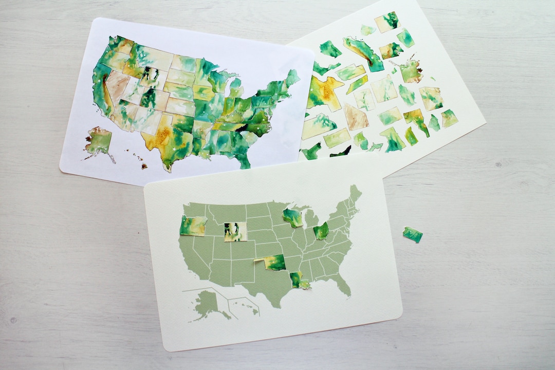 US Mapping Activity | Build the United States Activity - Etsy