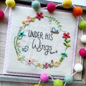 Under His Wings Embroidery Digital Pattern - Etsy