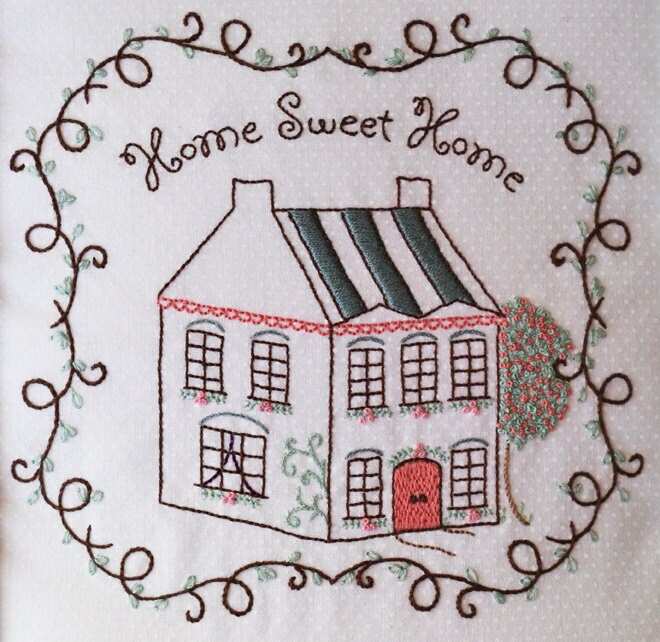 Home Sweet Home Embroidery Pattern - Etsy