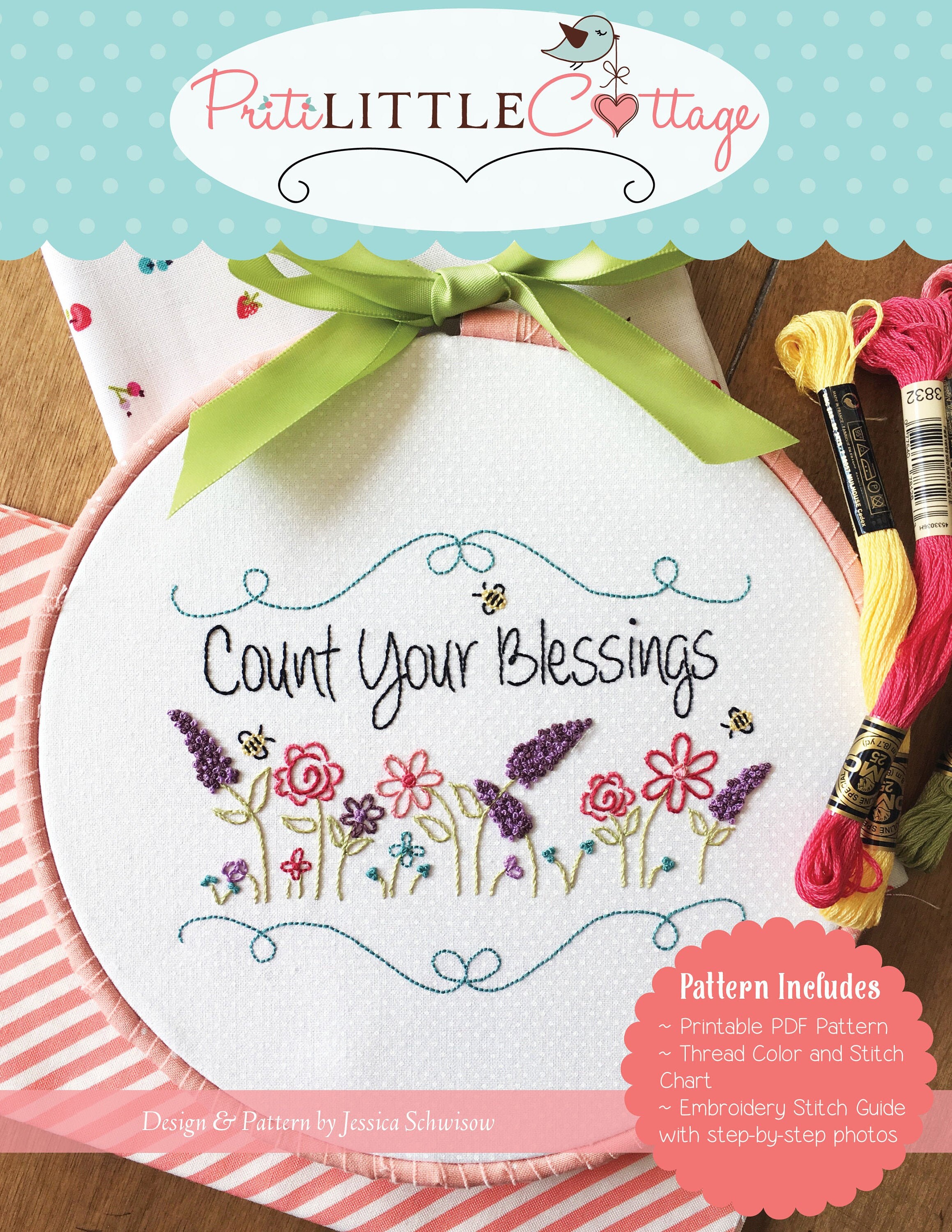 Count Your Blessings Embroidery Pattern - Etsy