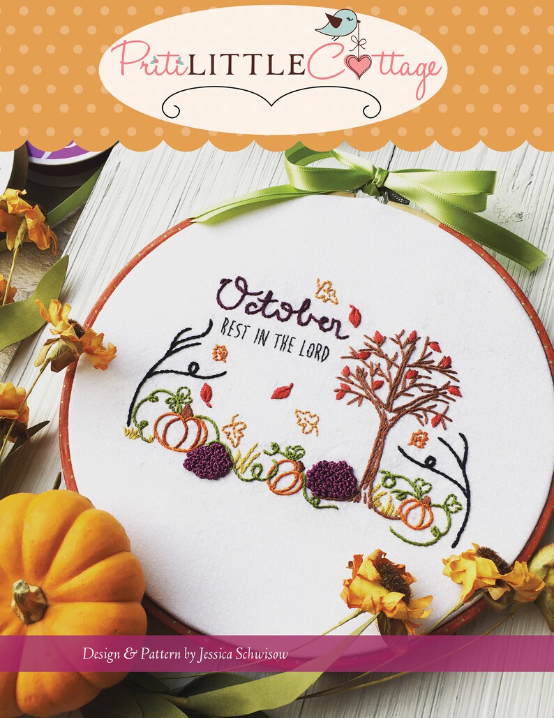 October // Rest in the Lord Embroidery Pattern - Etsy