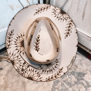 Made to Order Burned Wide Brim Hat - Etsy