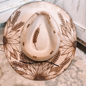 Made to Order, Handcrafted, Burned Wide Brim Hat - Etsy