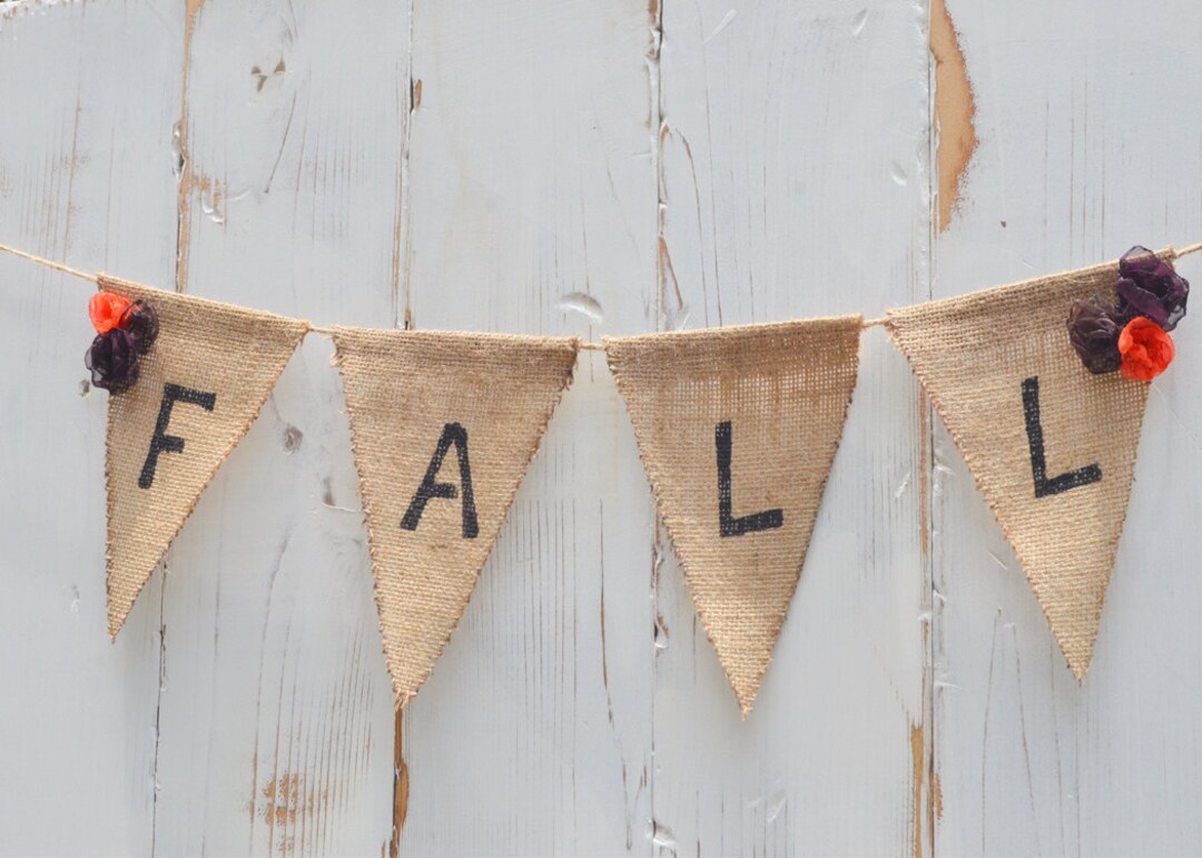 Fall Flower Banner, Flag, Bunting, Pennant...photo Prop...fall/autumn ...