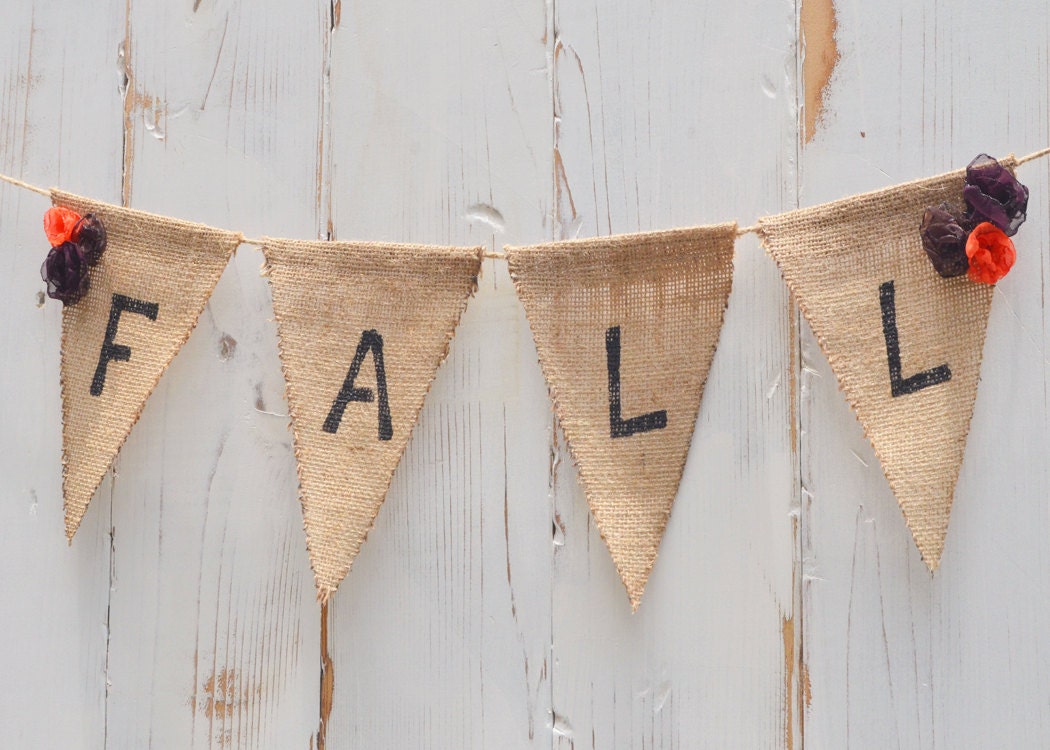 Fall Flower Banner, Flag, Bunting, Pennant...photo Prop...fall/autumn ...