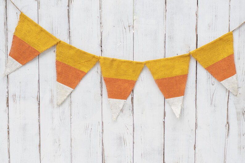 Candy Corn Burlap Banner, Flag, Bunting, Pennant...photo Prop ...