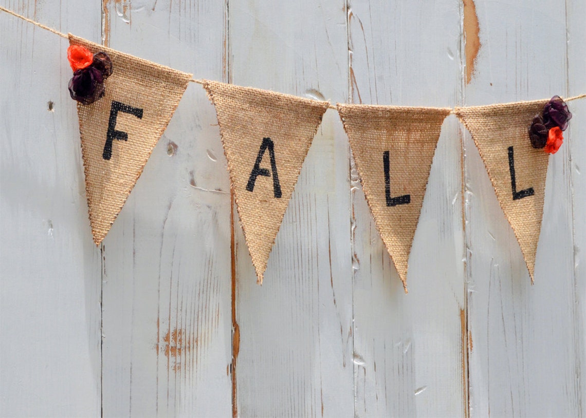 Fall Flower Banner, Flag, Bunting, Pennant...photo Prop...fall/autumn ...