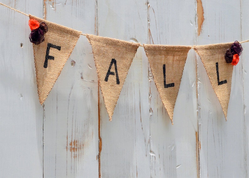 Fall Flower Banner, Flag, Bunting, Pennant...photo Prop...fall/autumn ...