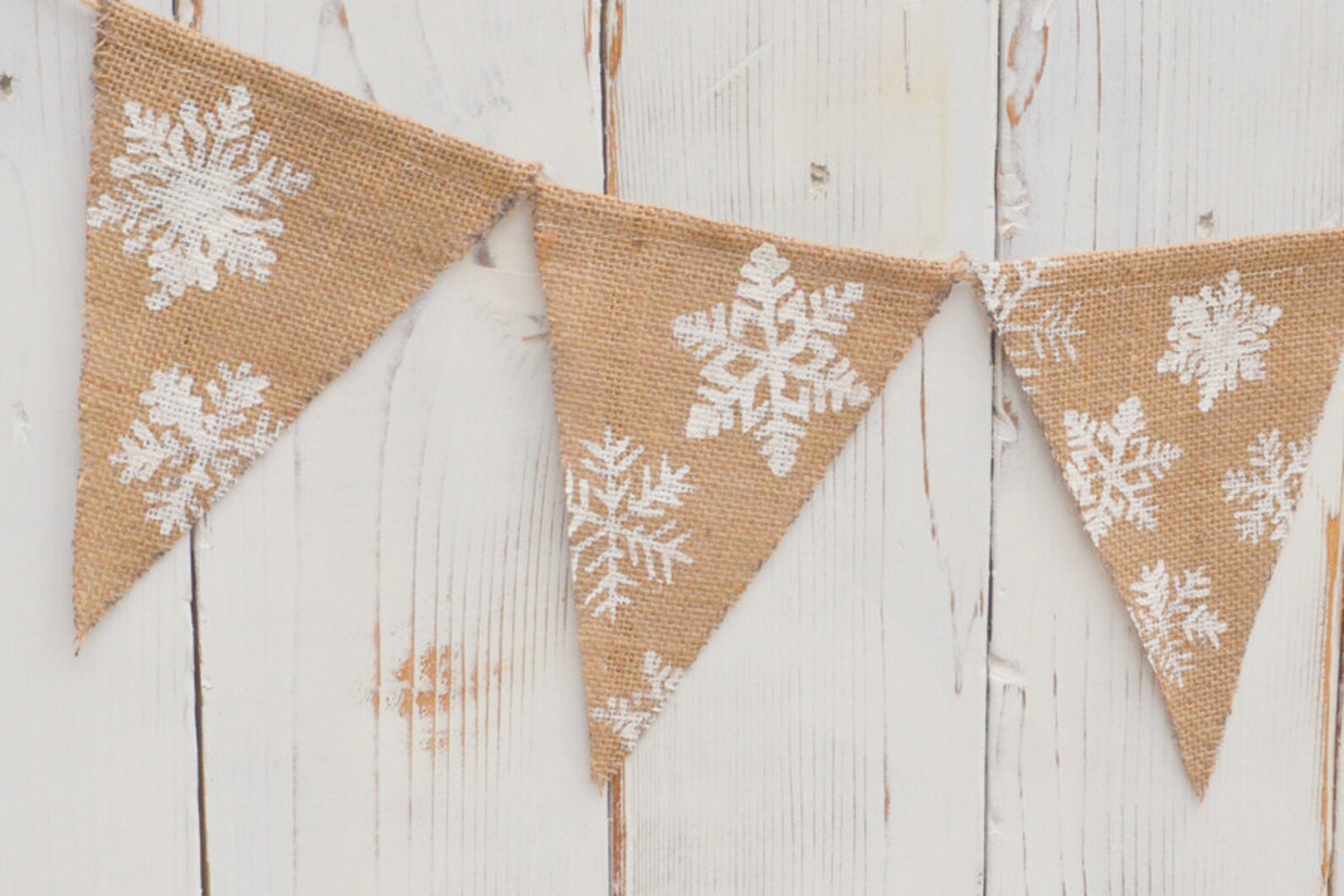 Snowflake Burlap Banner, Flag, Bunting, Pennant...photo Prop ...