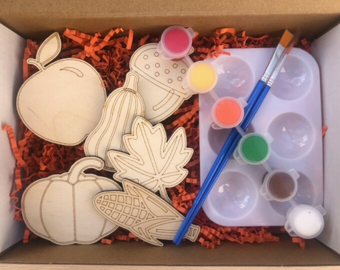 Paint Your Own Fall Magnets Kit, DIY Kits for Kids, DIY Fall ...