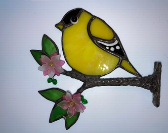 Stained Glass Goldfinch - Etsy