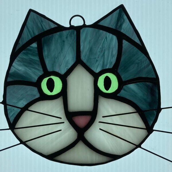 Stained Glass Patterns Cat - Etsy