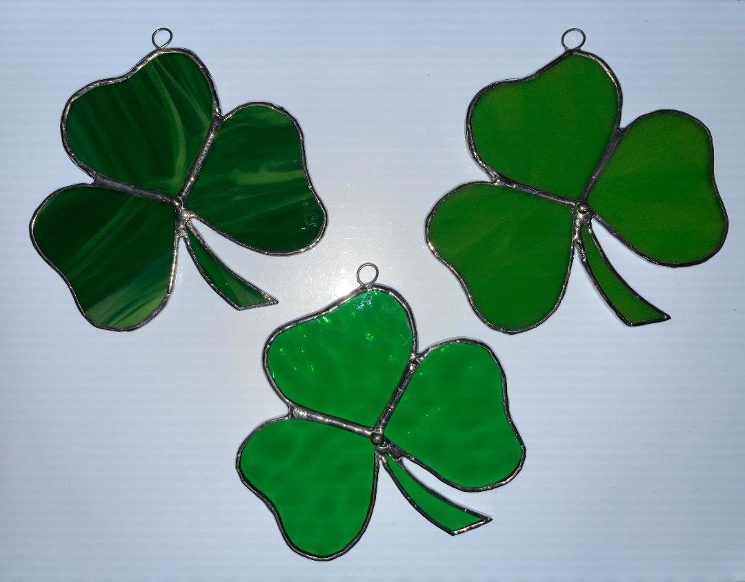Stained Glass Shamrock Suncatcher - Etsy