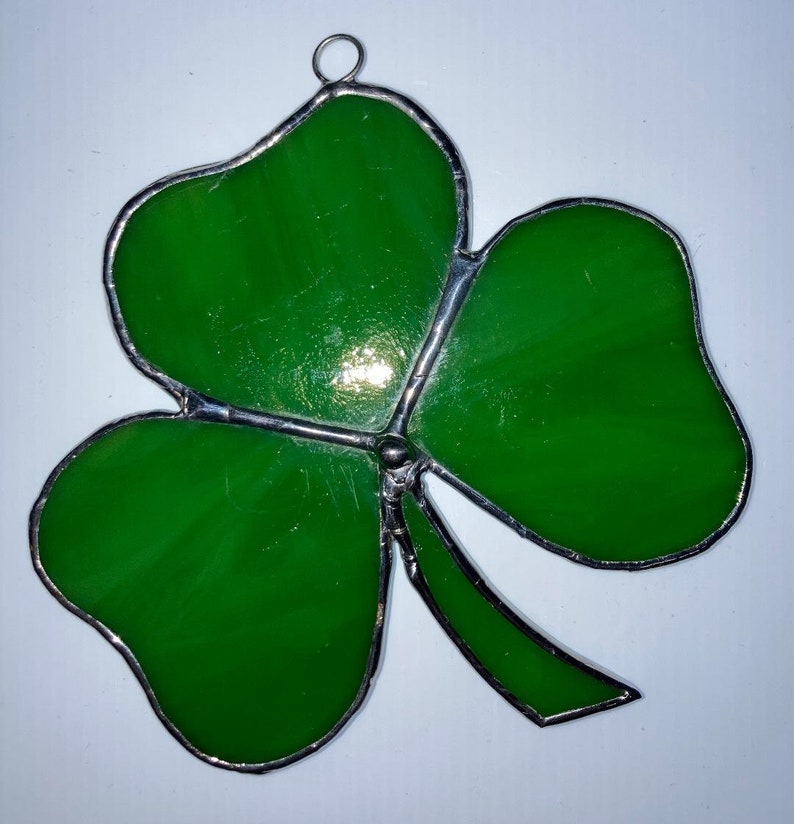 Stained Glass Shamrock Suncatcher - Etsy