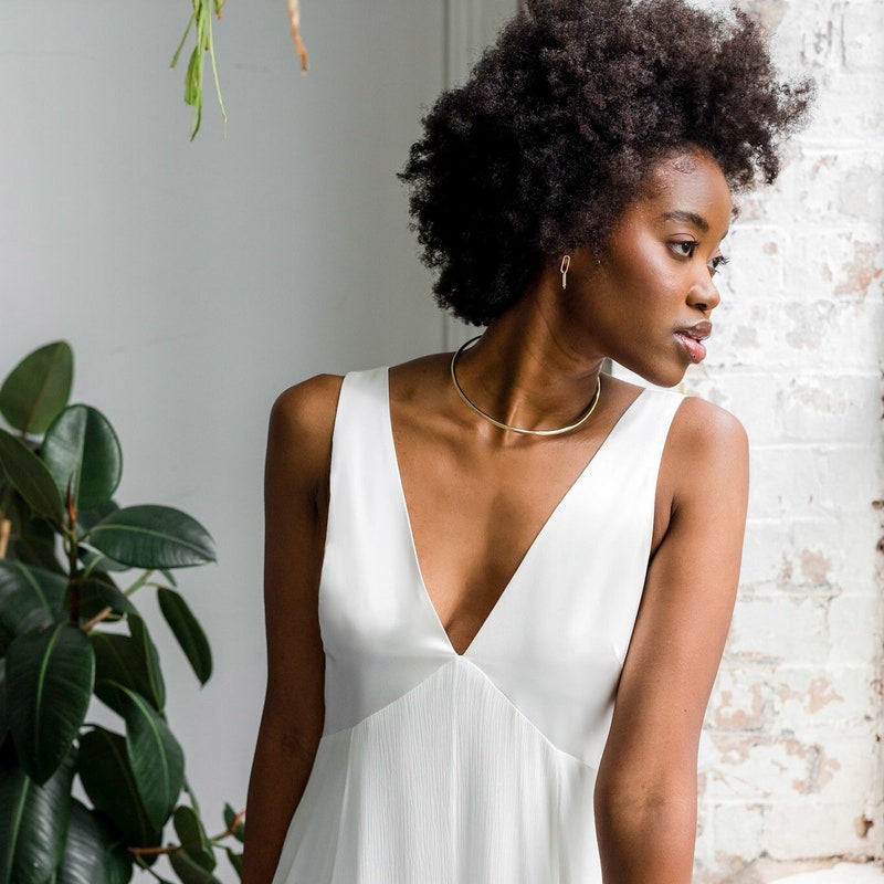 Simple Modern Wedding Dress - Etsy