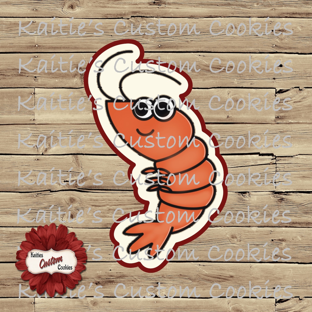 Shrimp Cookie Cutter / STL File / Fondant Cutter / Clay Cutters / Eddie Printer / Edible Ink ...