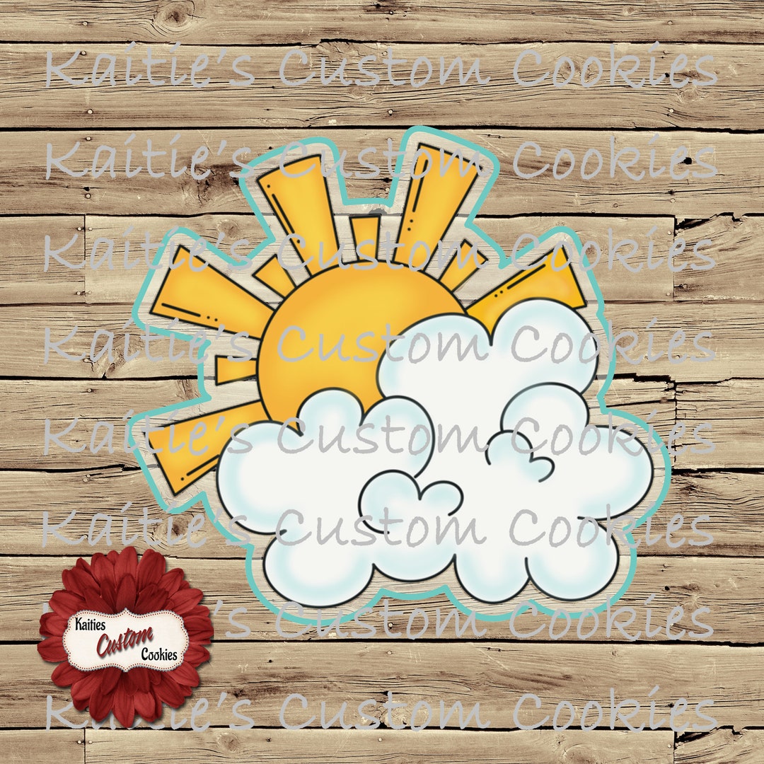 Sun and Clouds Cookie Cutter / Fondant Cutter / Clay Cutter - Etsy