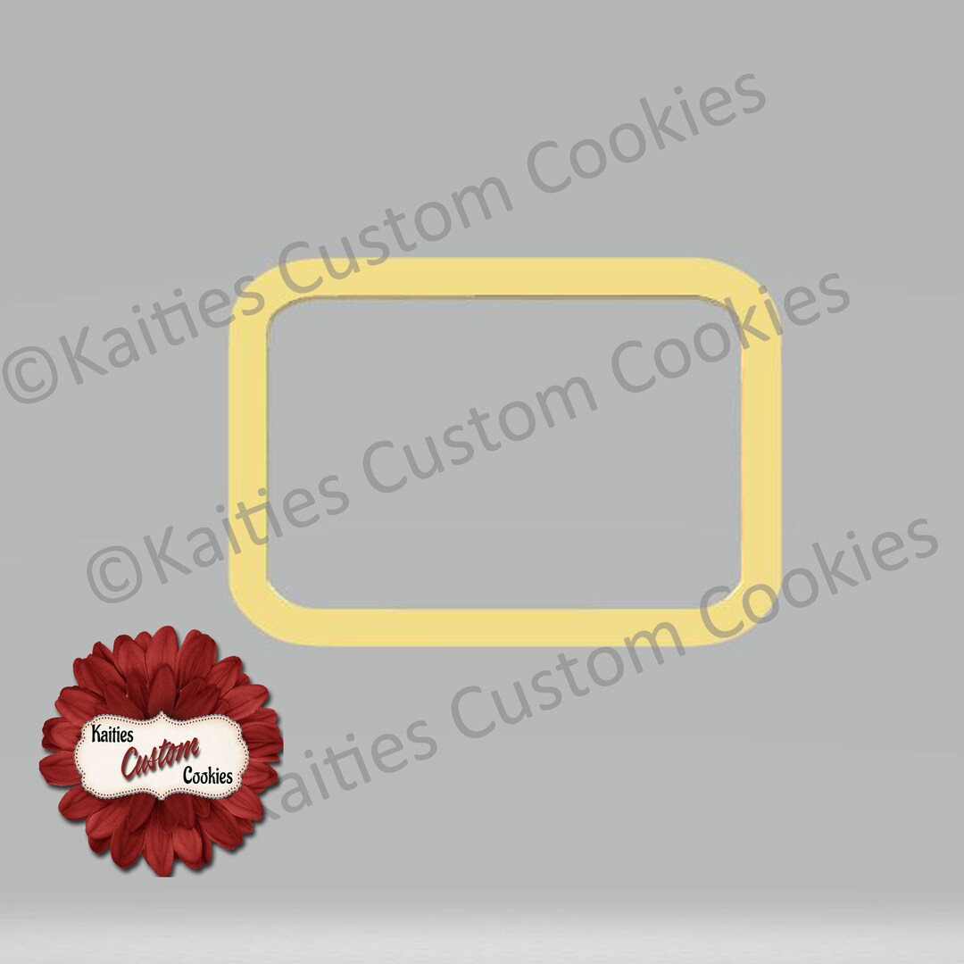 Rounded Edge Rectangle Cookie Cutter / STL File / Fondant Cutter / Clay ...