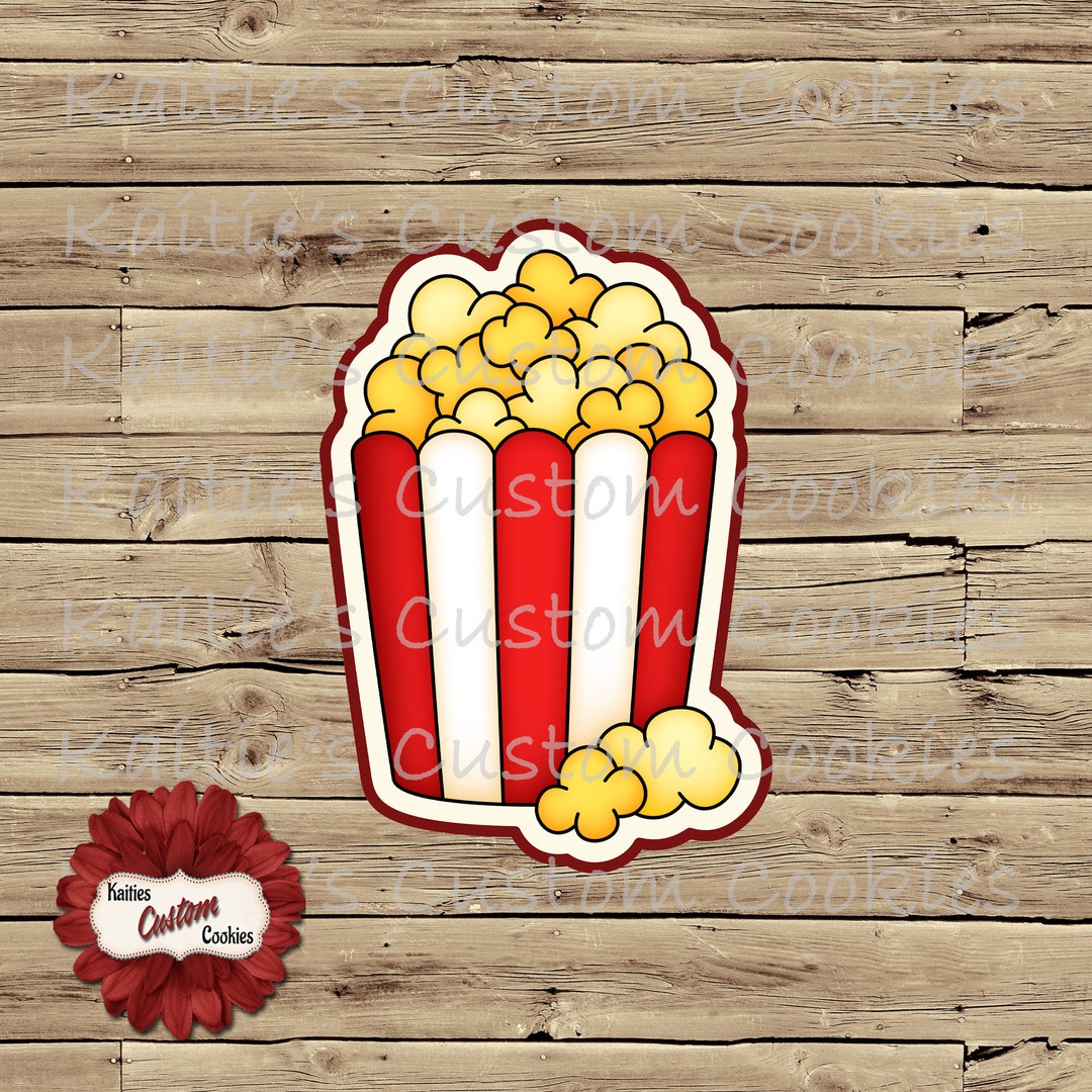 Popcorn Bucket Cookie Cutter / STL File / Fondant Cutter / Clay Cutters ...