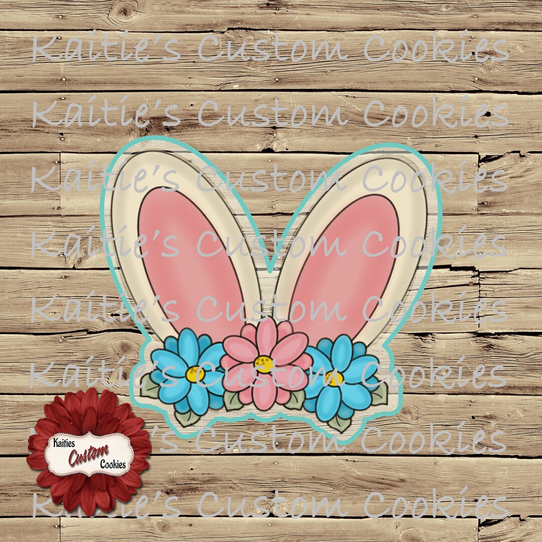 Floral Bunny Ears Cookie Cutter / Fondant Cutter / Clay Cutter - Etsy