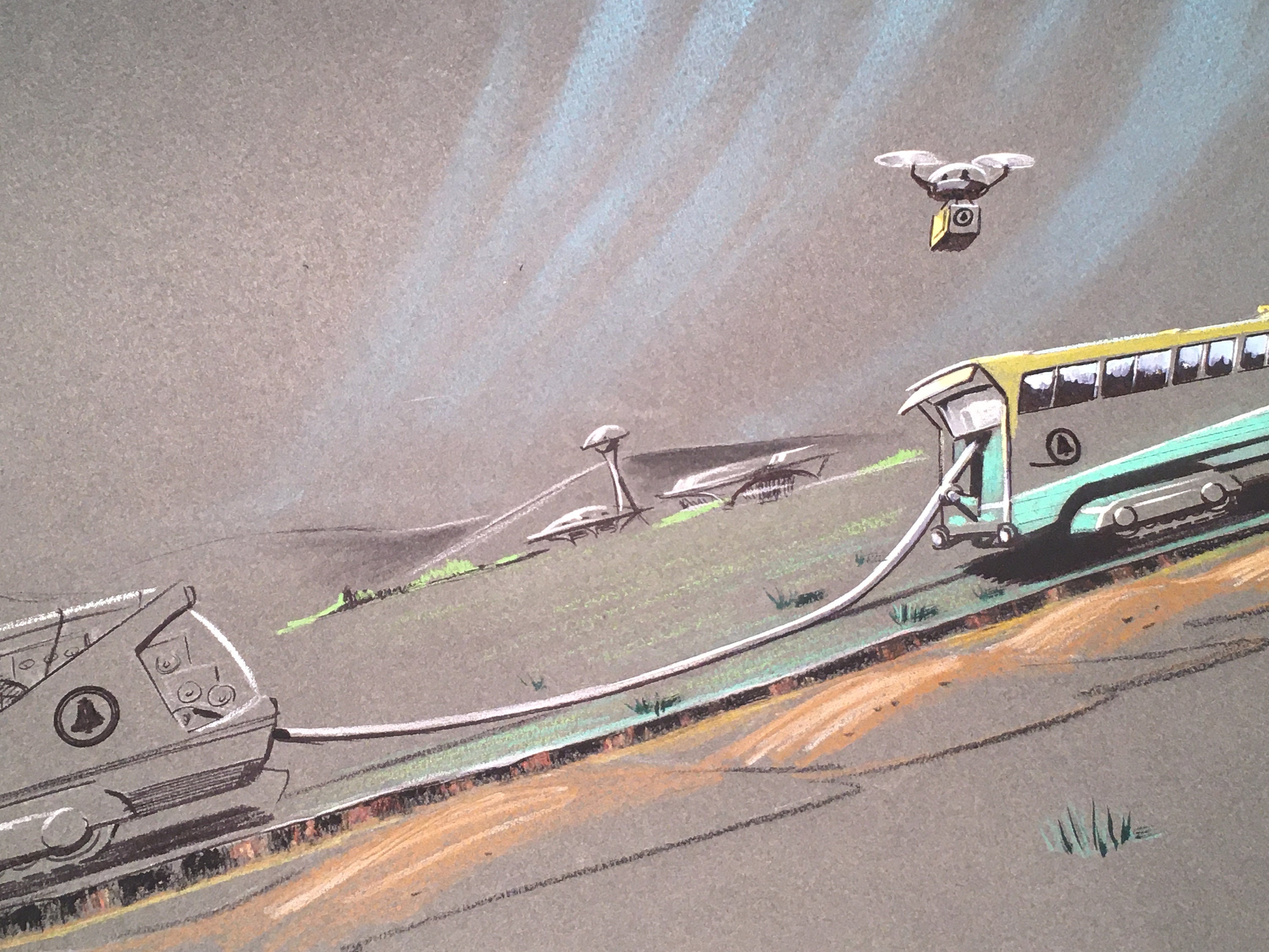 1950's Futurism Original Art Illustration 'Serve The | Etsy