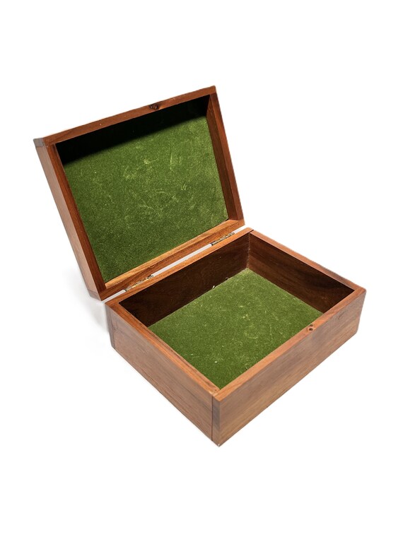 Modernist American Black Walnut Trinket or Ring Box M… - Gem