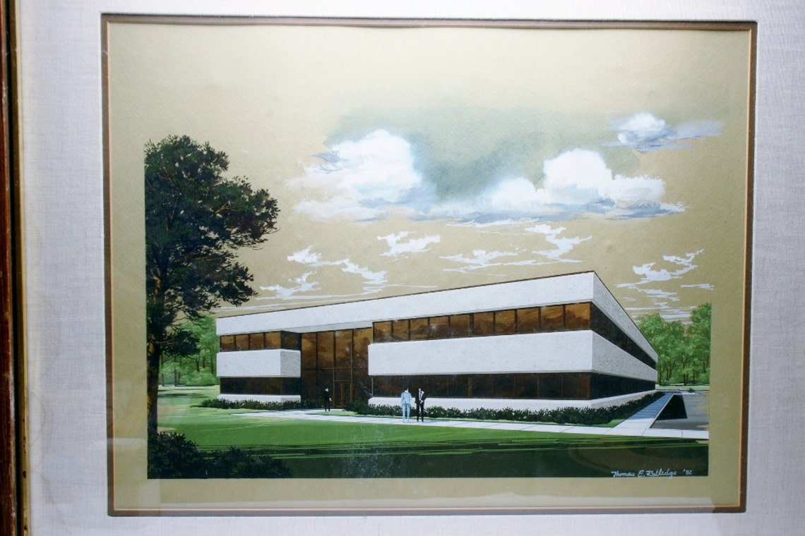 Thomas E. Rutledge Architectural Rendering A New Jersey Post | Etsy