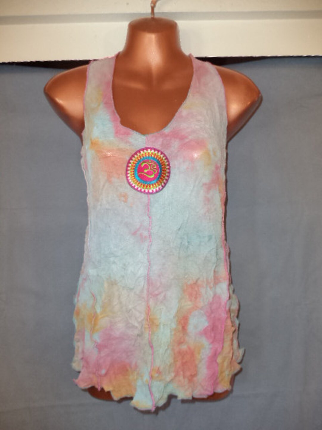 Ladies Scrunch Multi Colored Racer Tank W/ OM Sz L - Etsy