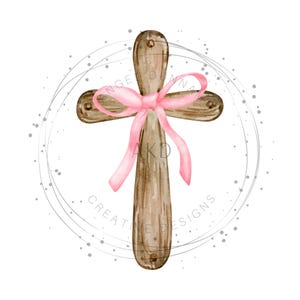 Bow Cross PNG Design for Shirts Tote Bag Instant Download Coquette Bow ...