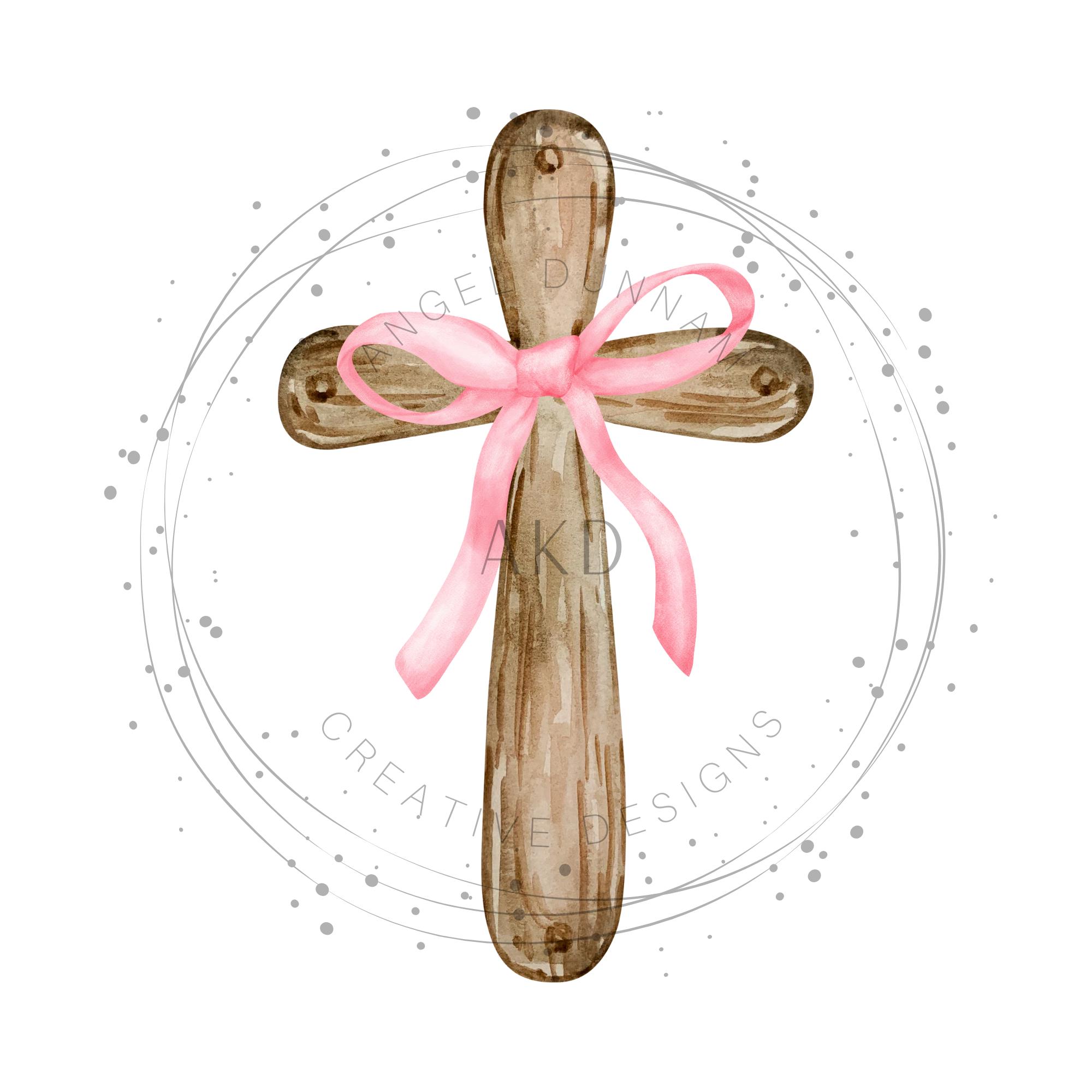 Bow Cross PNG Design for Shirts Tote Bag Instant Download Coquette Bow ...