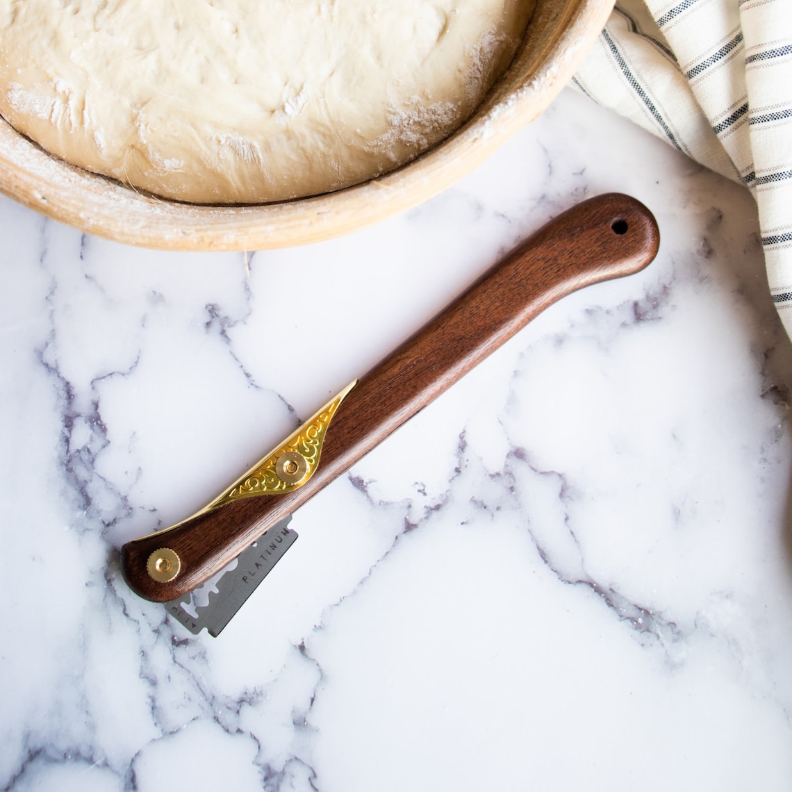 Black Walnut Dough Slasher includes 5 Double Edged Blades - Etsy
